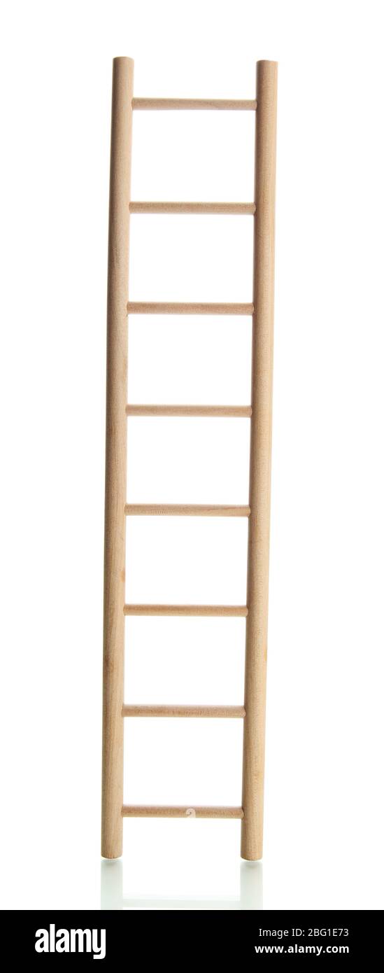 Wooden ladder, isolated on white Stock Photo - Alamy