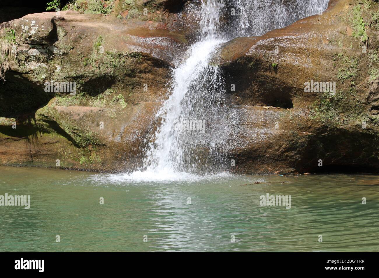 Old man cave walk trail and water fall in Ohio State,nature green ...
