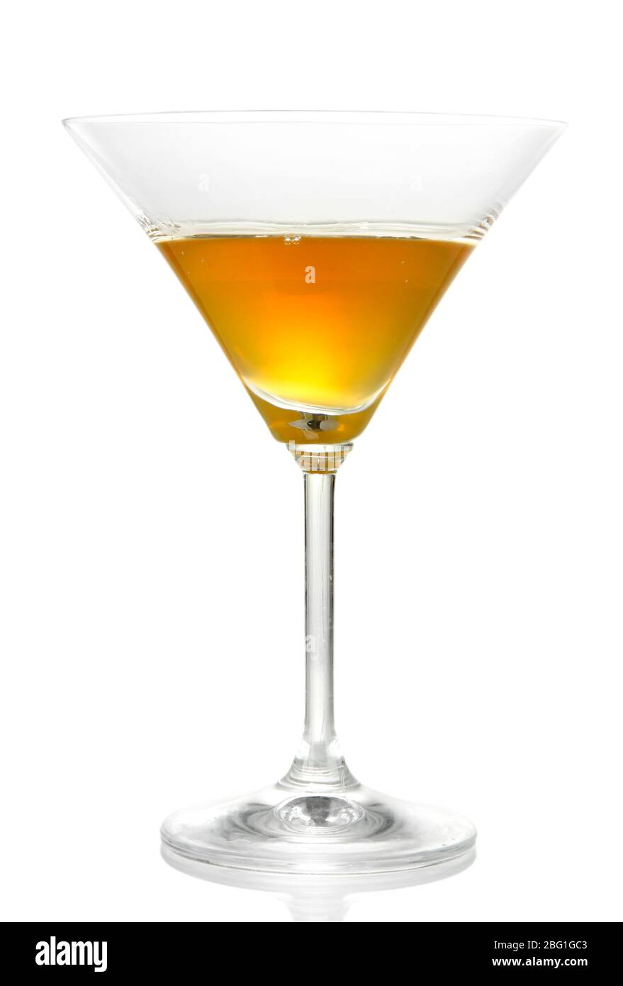 Tasty color liquor, isolated on white Stock Photo - Alamy