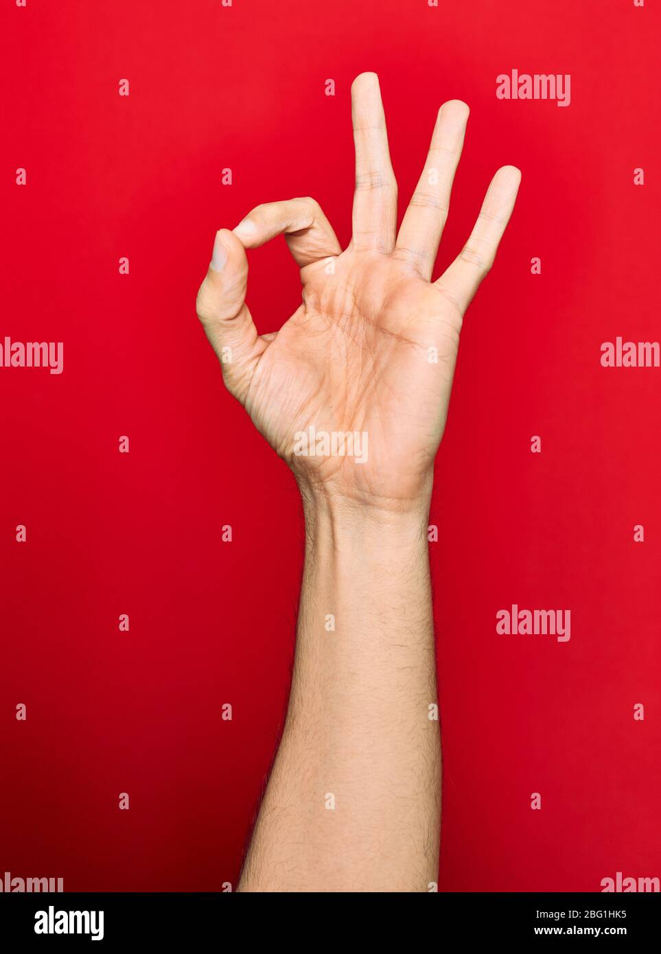 Man doing okey symbol hi-res stock photography and images - Alamy