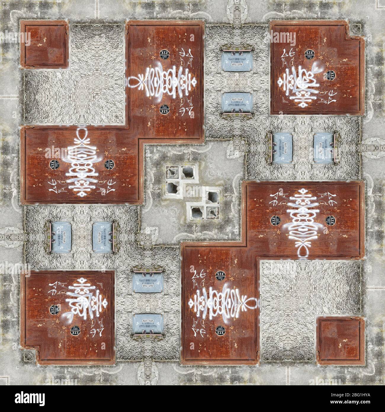 Abstract digital edited color photography, designed for use as a ...