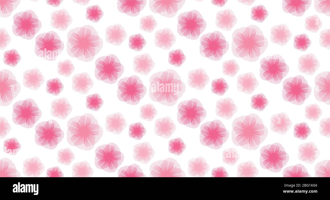 Sakura Japanese style pink Flower seamless pattern Stock Vector Image ...