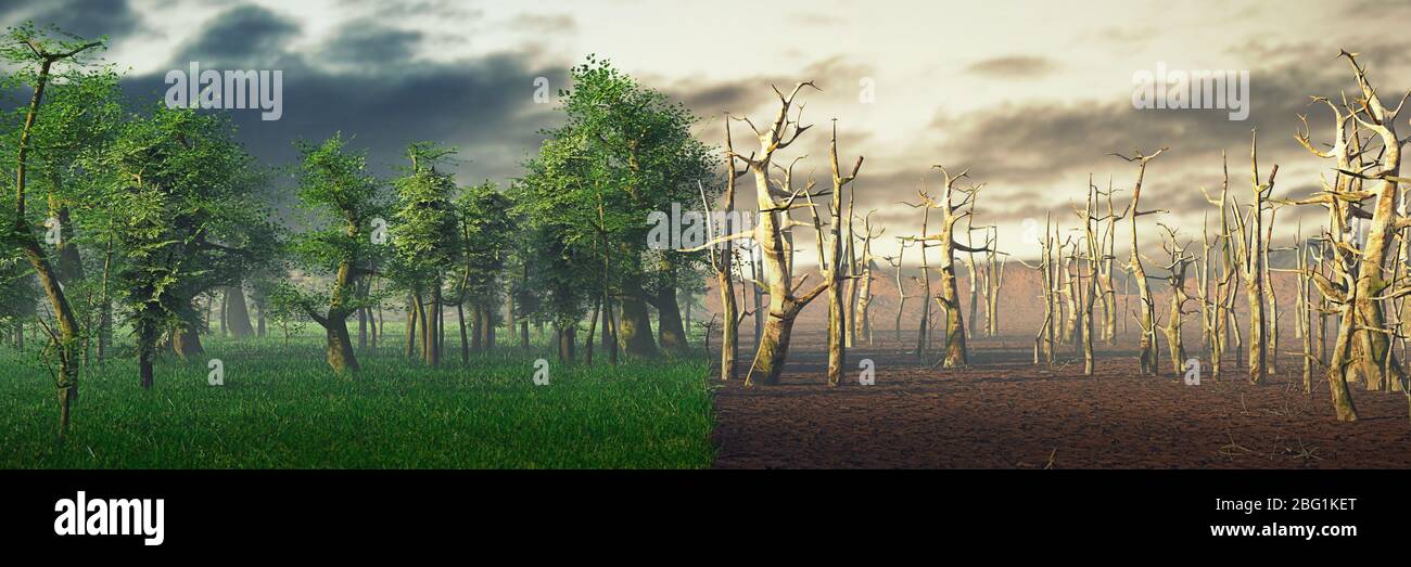 climate change crisis, global warming impact on nature Stock Photo - Alamy
