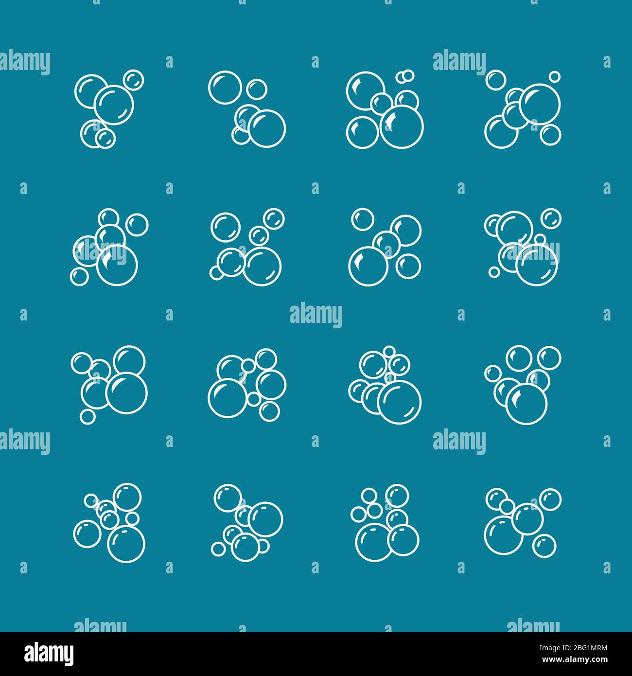 Bubbly symbols. Soap foam bubbles vector icons. Illustration of sphere ...