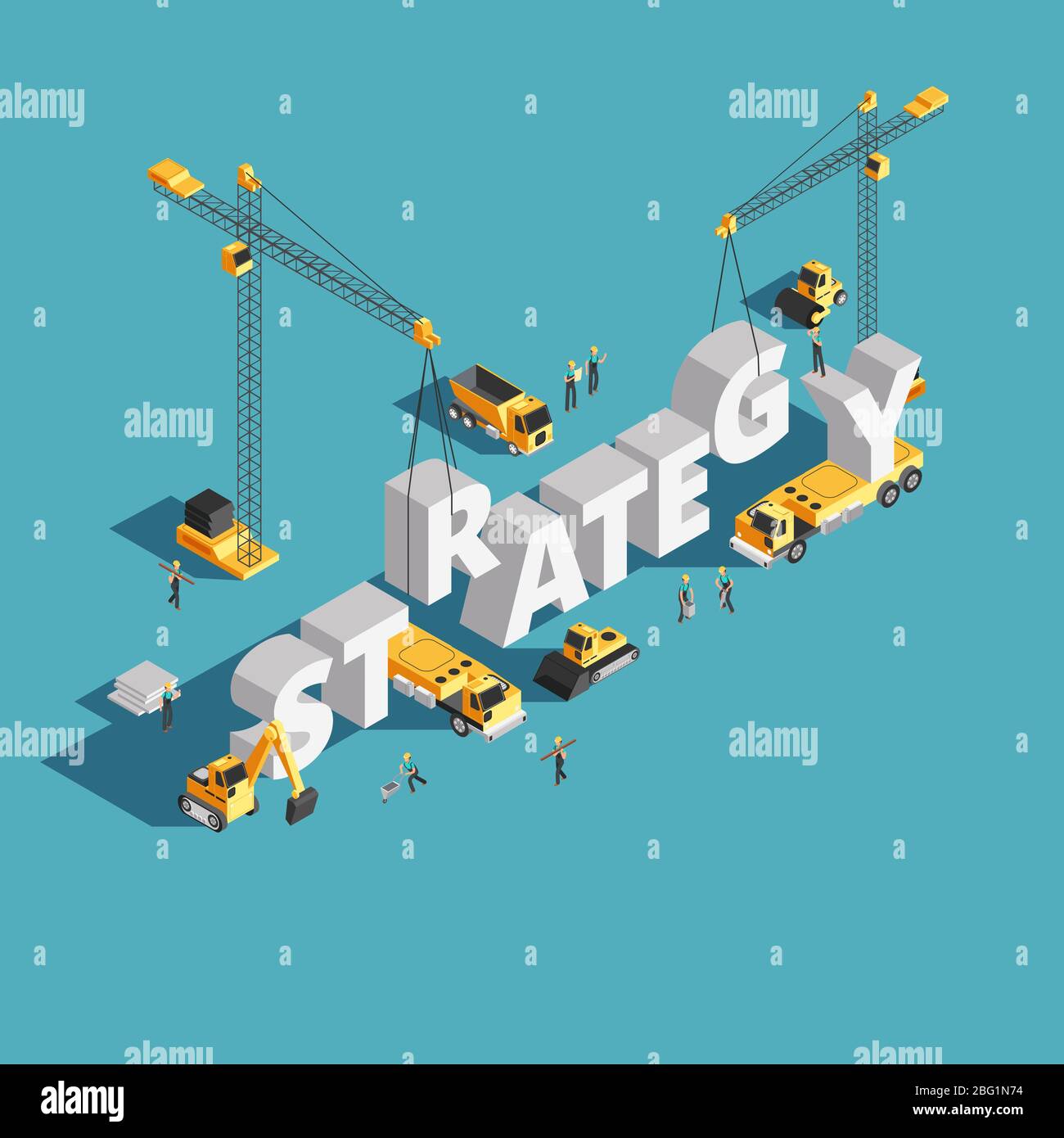 Website marketing strategy creation 3d isometric vector concept with ...