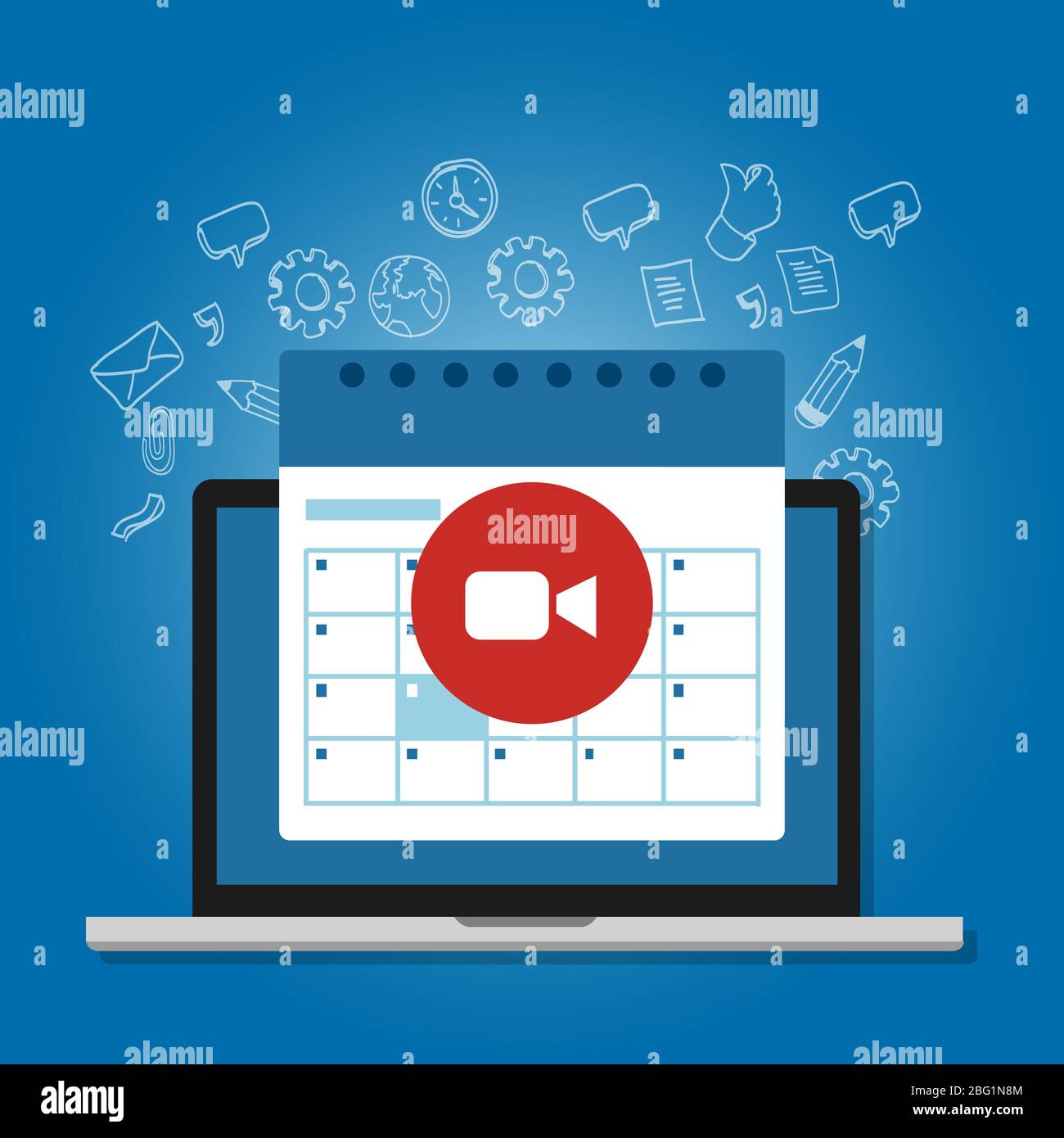 Schedule business meeting in video call during social distancing using ...