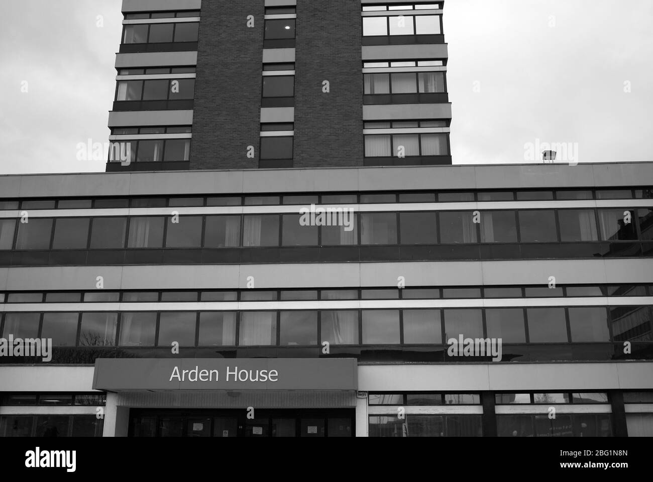 Detail of Arden House, Regent Centre, Gosforth, Tyne and Wear Stock ...