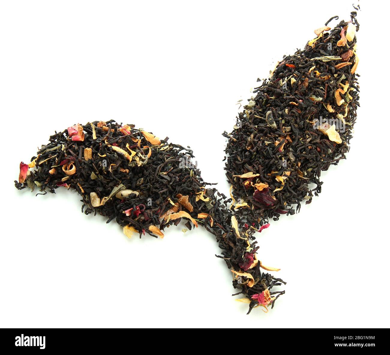 Dry black tea, isolated on white Stock Photo - Alamy