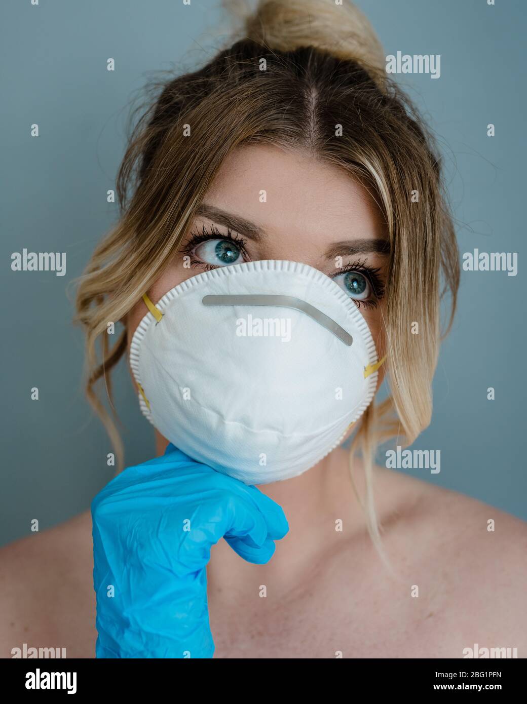 MERTHYR TYDFIL, WALES - 20 APRIL 2020 - Model shown wearing her ...