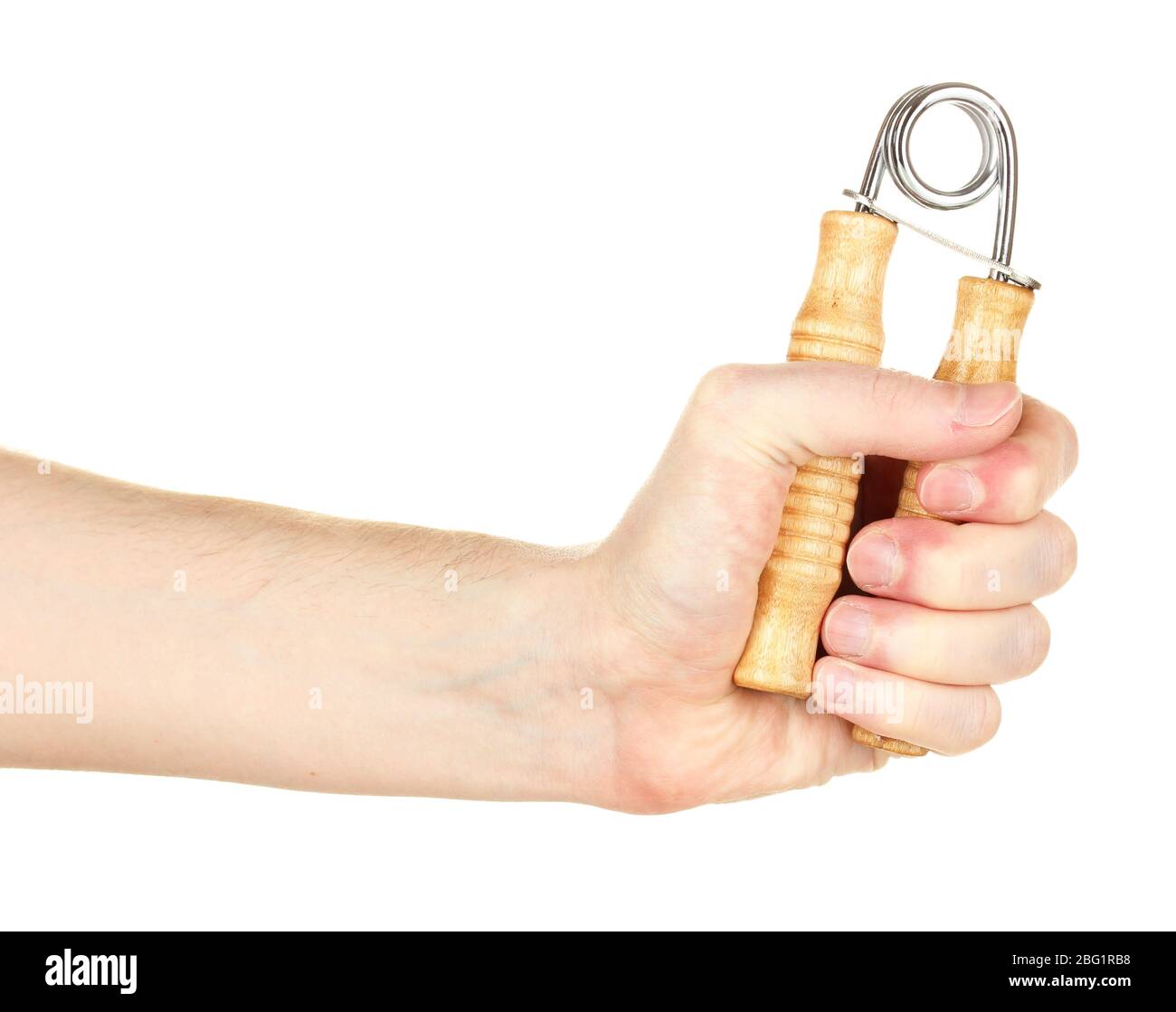 Modern hand trainer in hand isolated on white Stock Photo - Alamy