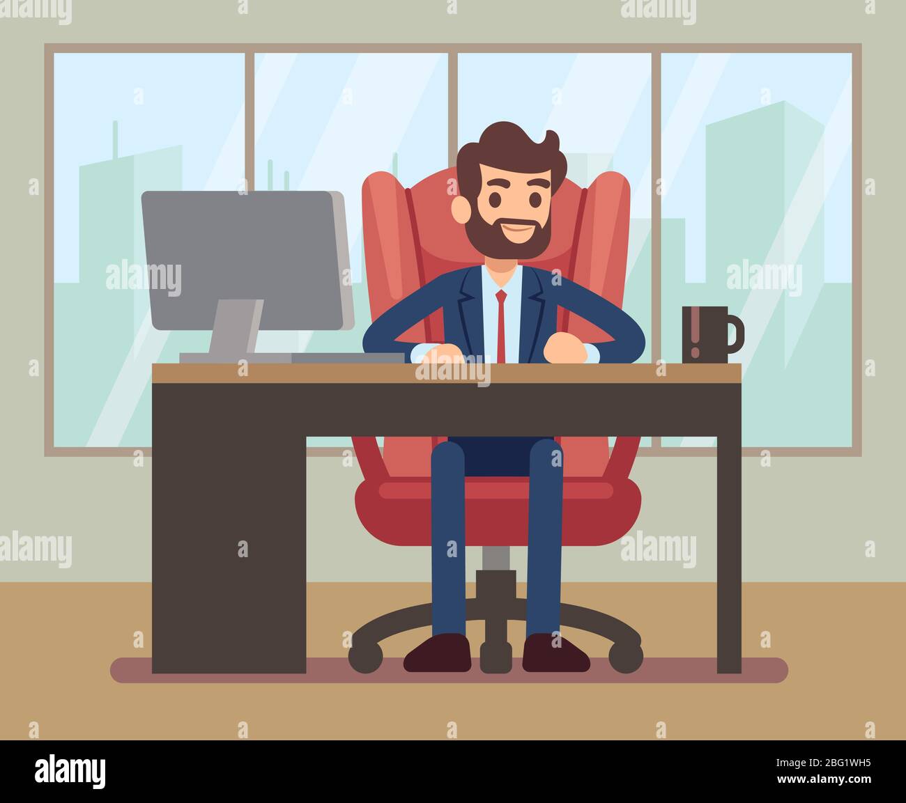 Office Desk Illustration