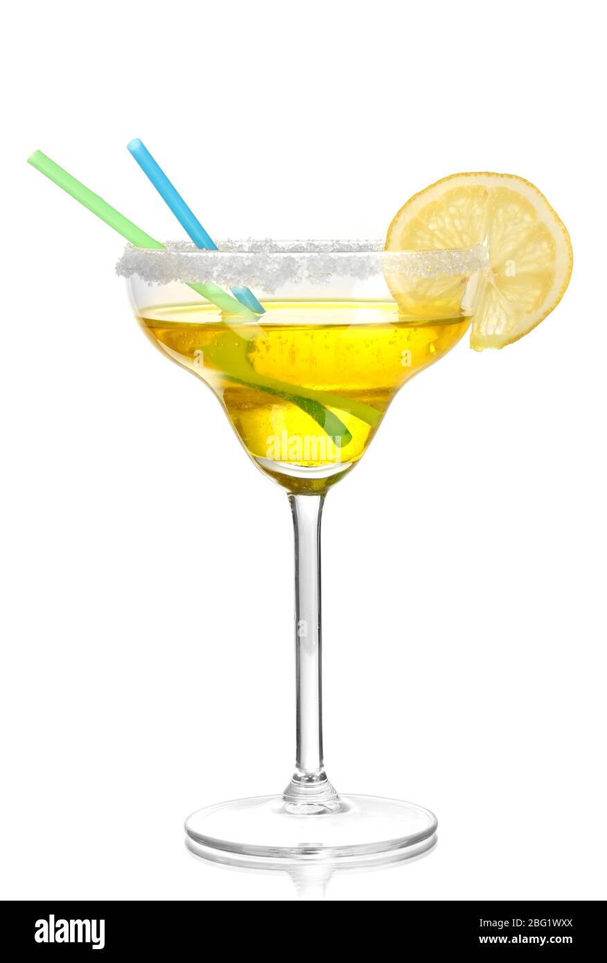 Yellow transparent cocktail in Cut Out Stock Images & Pictures - Alamy