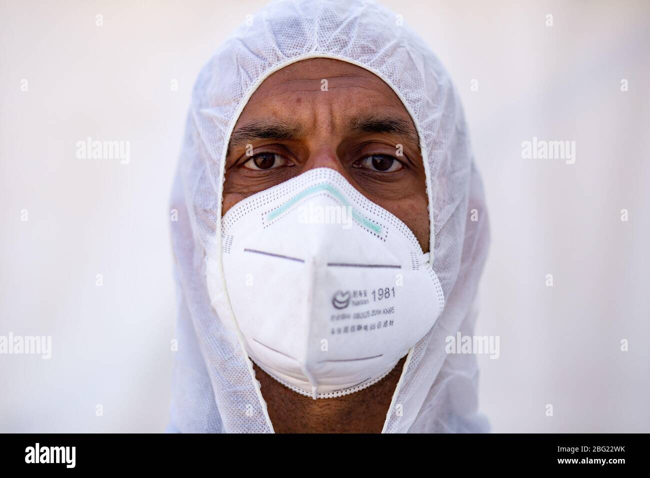 Volunteers at Central Jamia Mosque Ghamkol Sharif in Birmingham, which ...