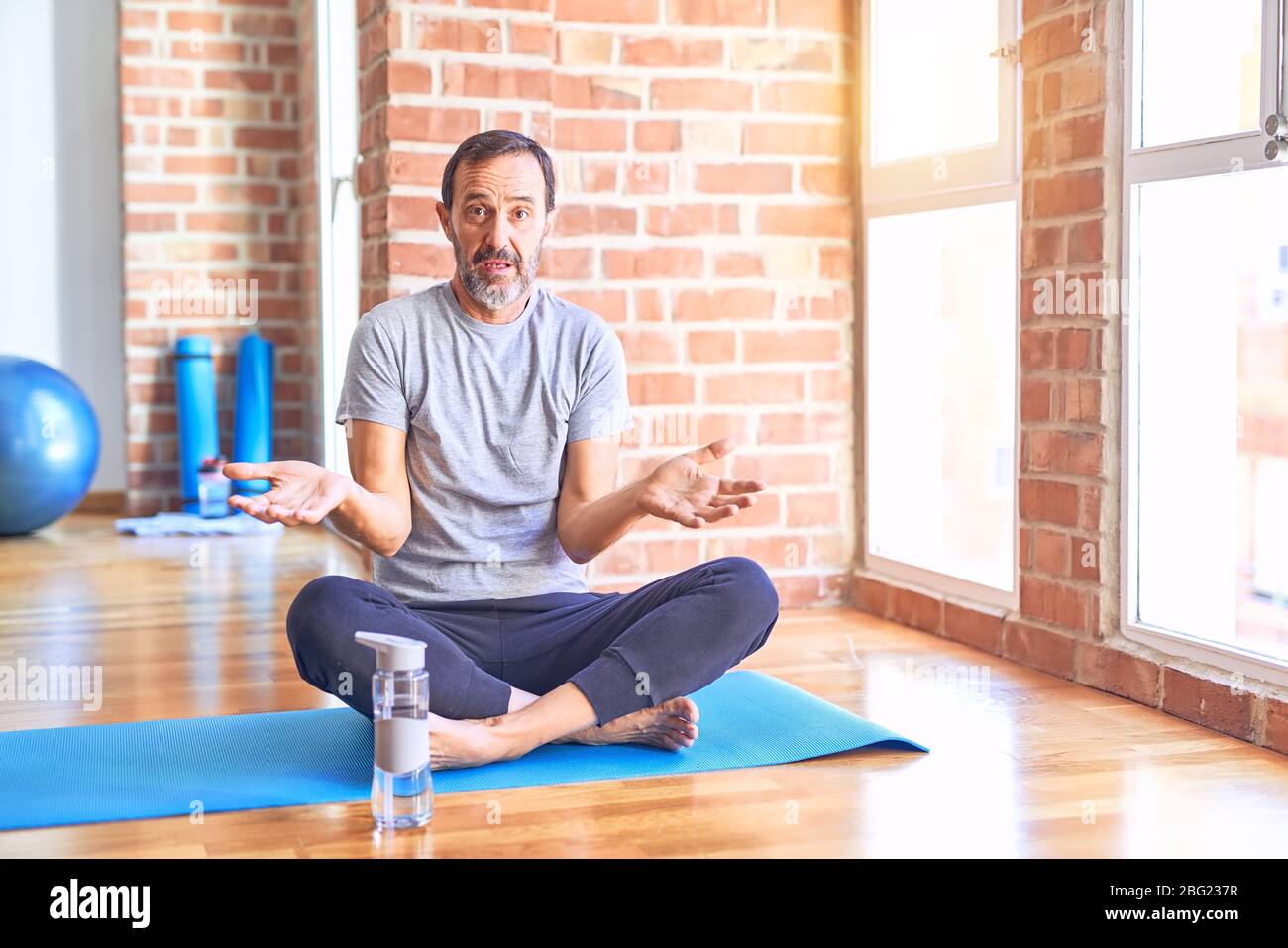 Man and exercise and home and no face hi-res stock photography and ...