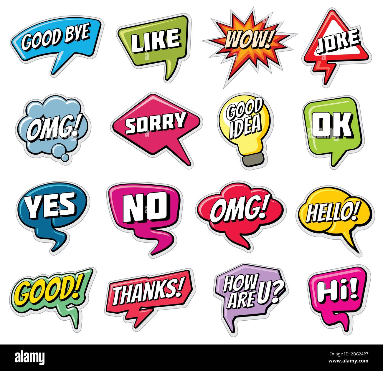 Funny phrases vector vectors hi-res stock photography and images - Alamy