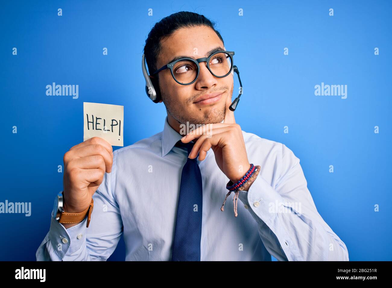 Confused call center agent looking hi-res stock photography and images ...