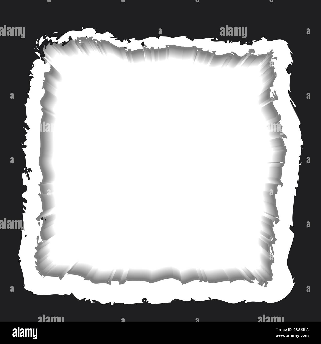 Torn black paper edges frame. Vector illustration Stock Vector Image ...