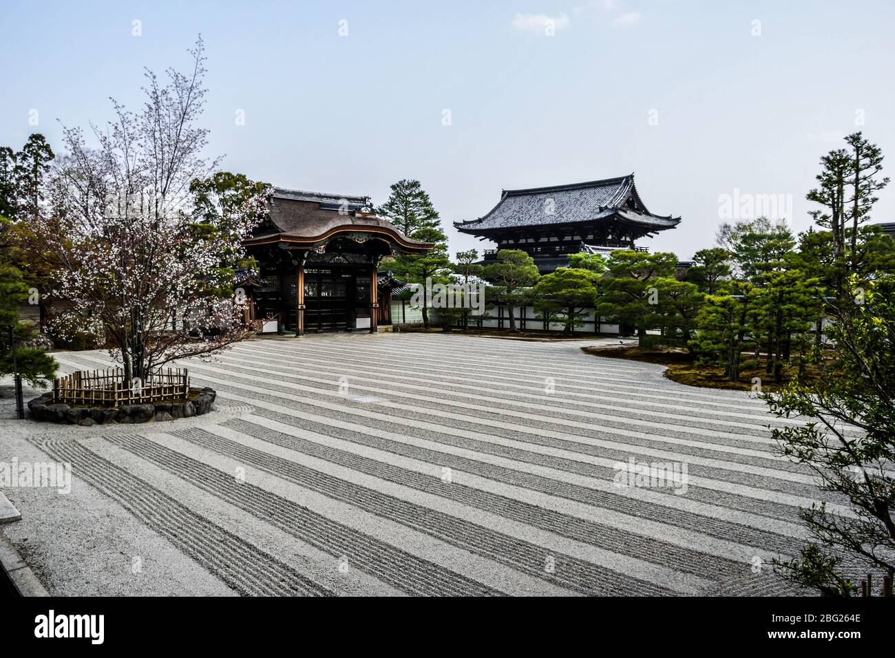 Traditional japanese Zen garden in Kyoto in Japan Stock Photo - Alamy