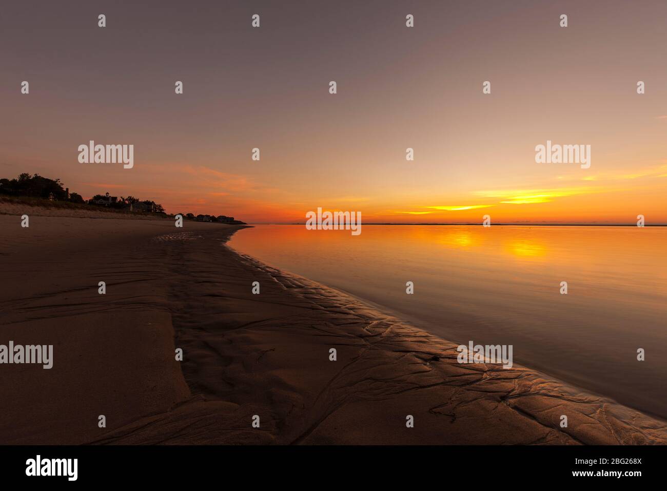 Sunrise at Lighthouse Beach, Chatham, Massachusetts, USA Stock Photo ...