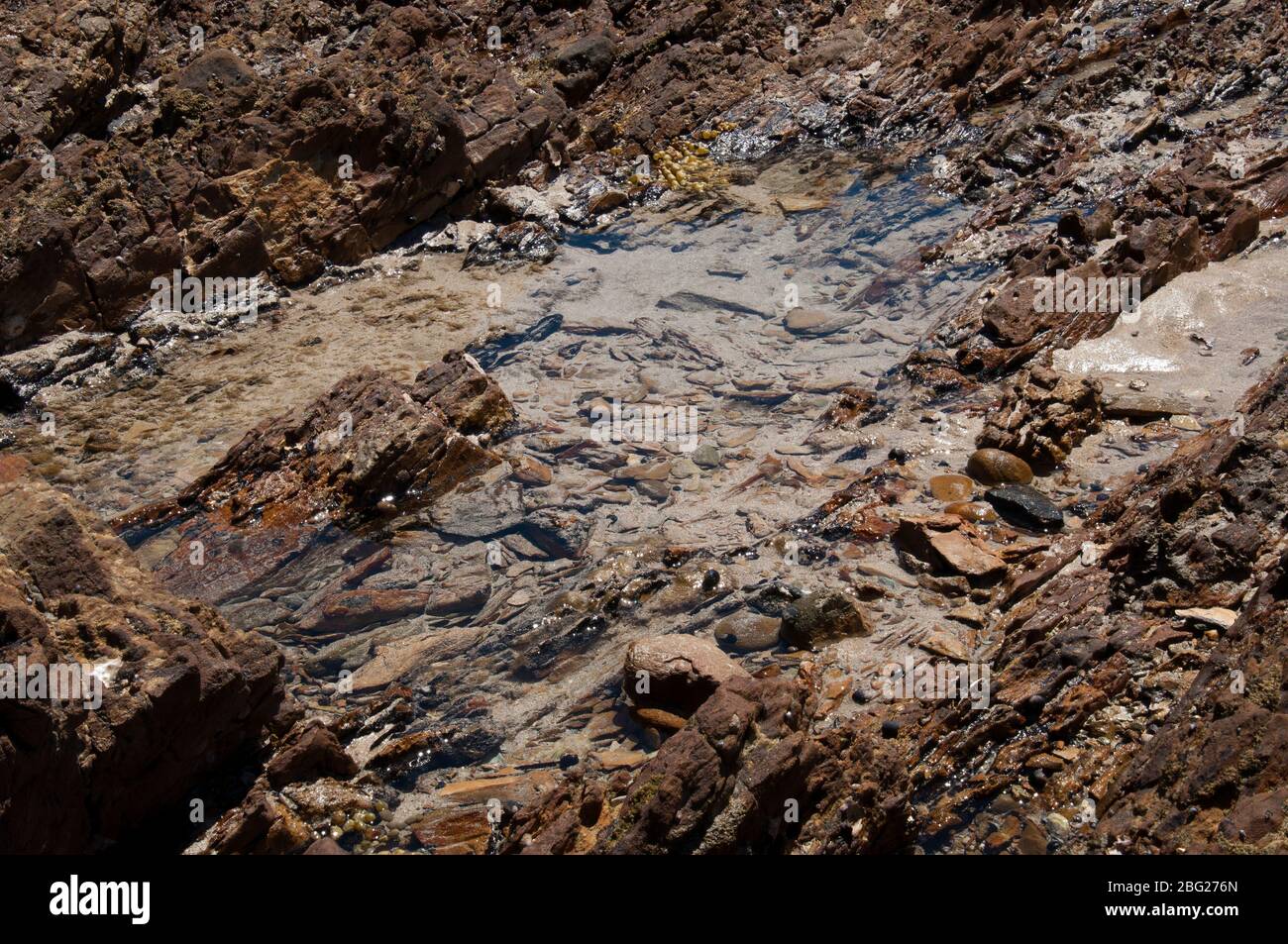 Mossy Point Australia, view into a rock pool along the beach Stock ...