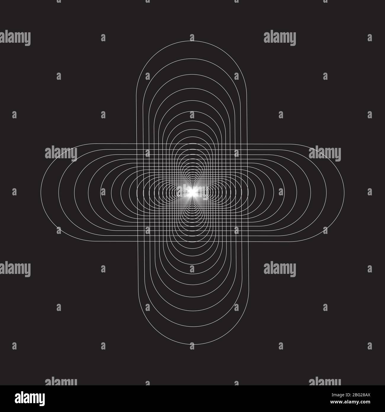 White geometry shapes on black background Stock Vector Image & Art - Alamy