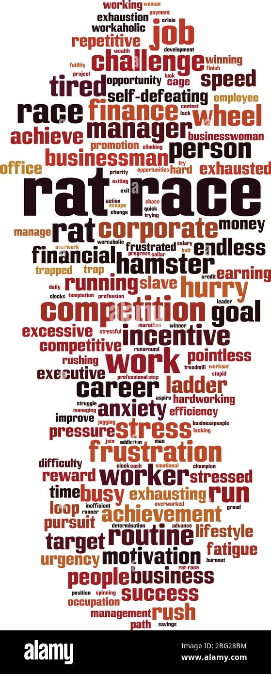 Rat race word cloud concept. Collage made of words about rat race ...