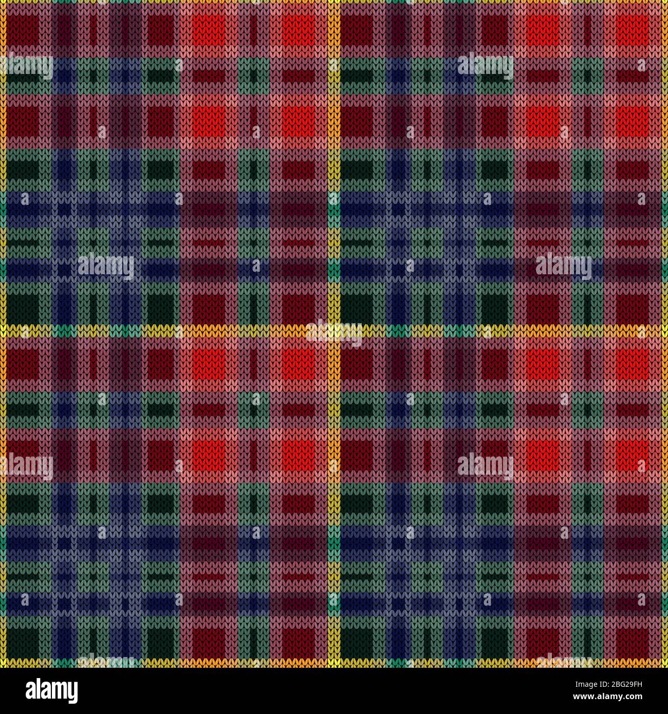 Seamless knitted vector pattern as a fabric texture mainly in red ...