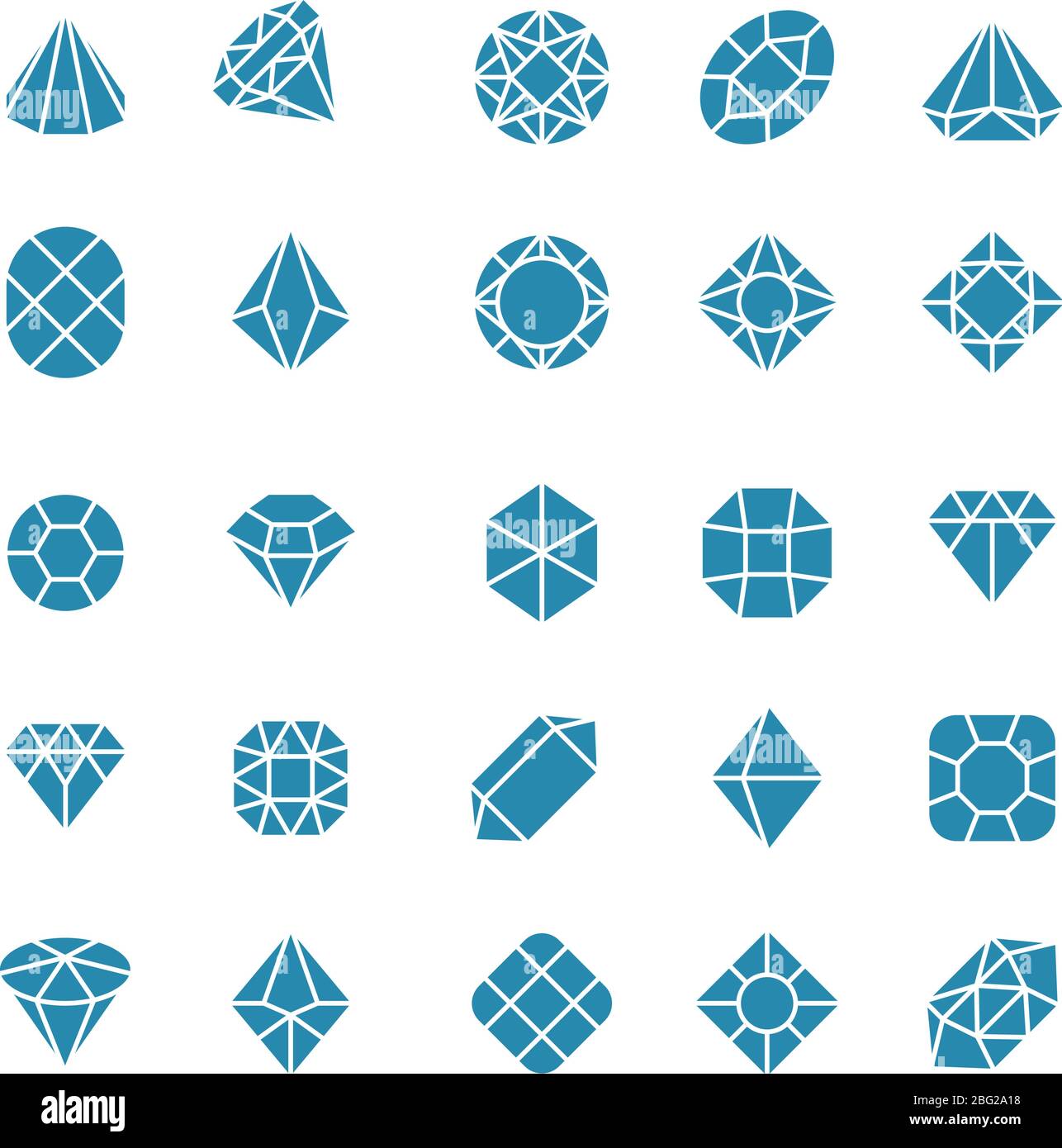 Diamond abstract icons. Expensive jewelry vector symbols. Jewelry and ...