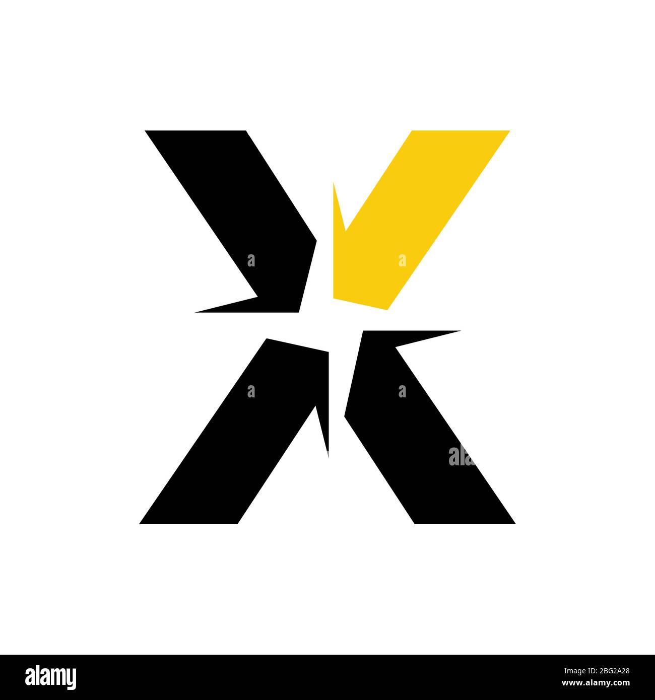 bold powerfull initial X Letter logo design vector concept illustration ...