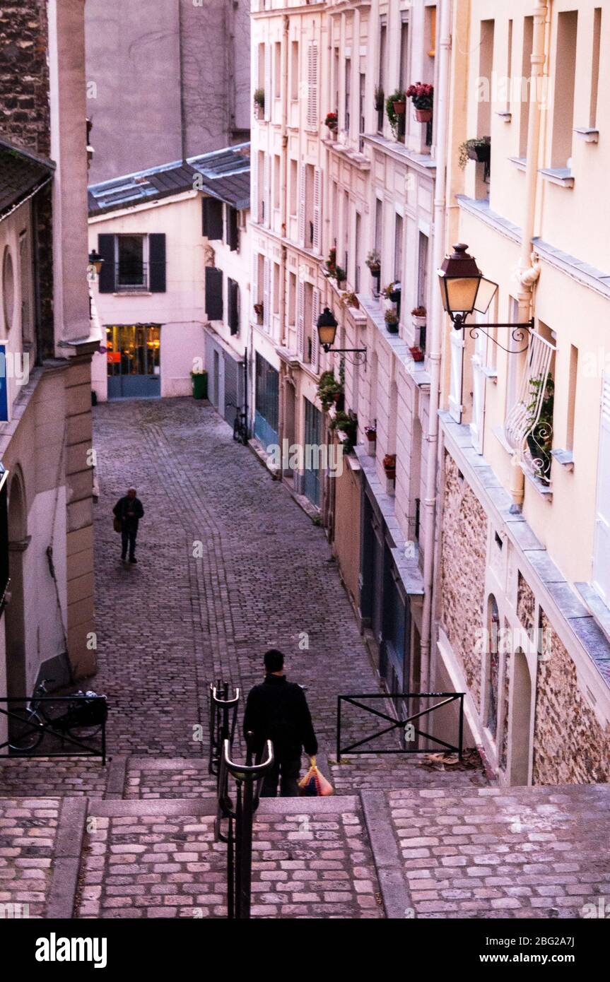 Stairs of Paris, Montmartre, France Stock Photo - Alamy