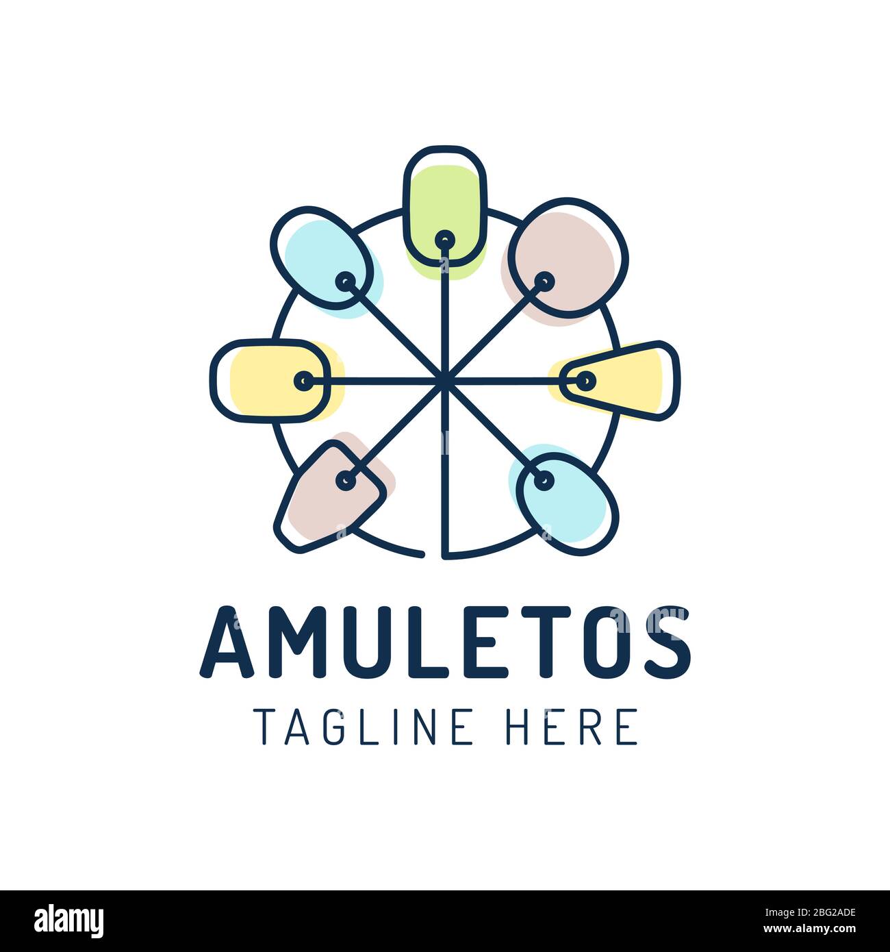 Amulet icon vector isolated on white background, vector logo concept ...