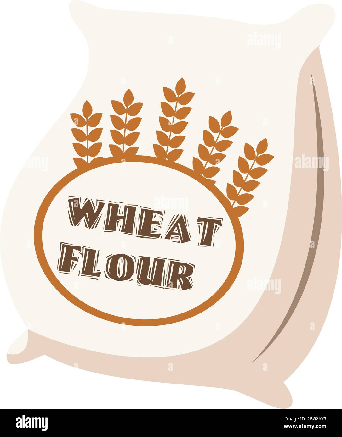 Wheat flour, illustration, vector on white background Stock Vector ...