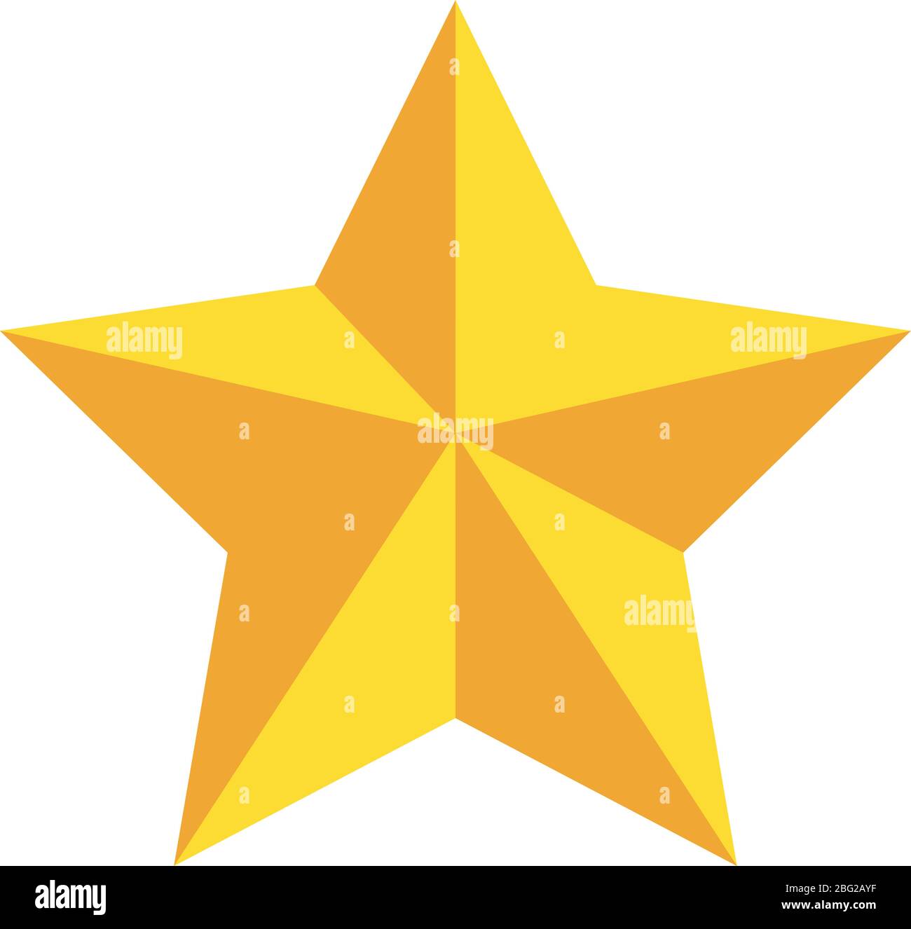 Yellow star, illustration, vector on white background Stock Vector ...