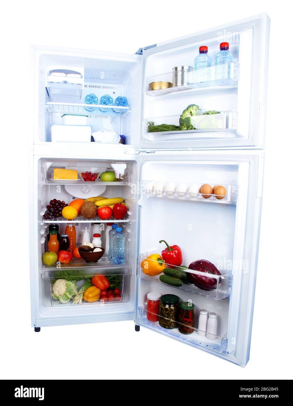 Refrigerator full of food Stock Photo - Alamy