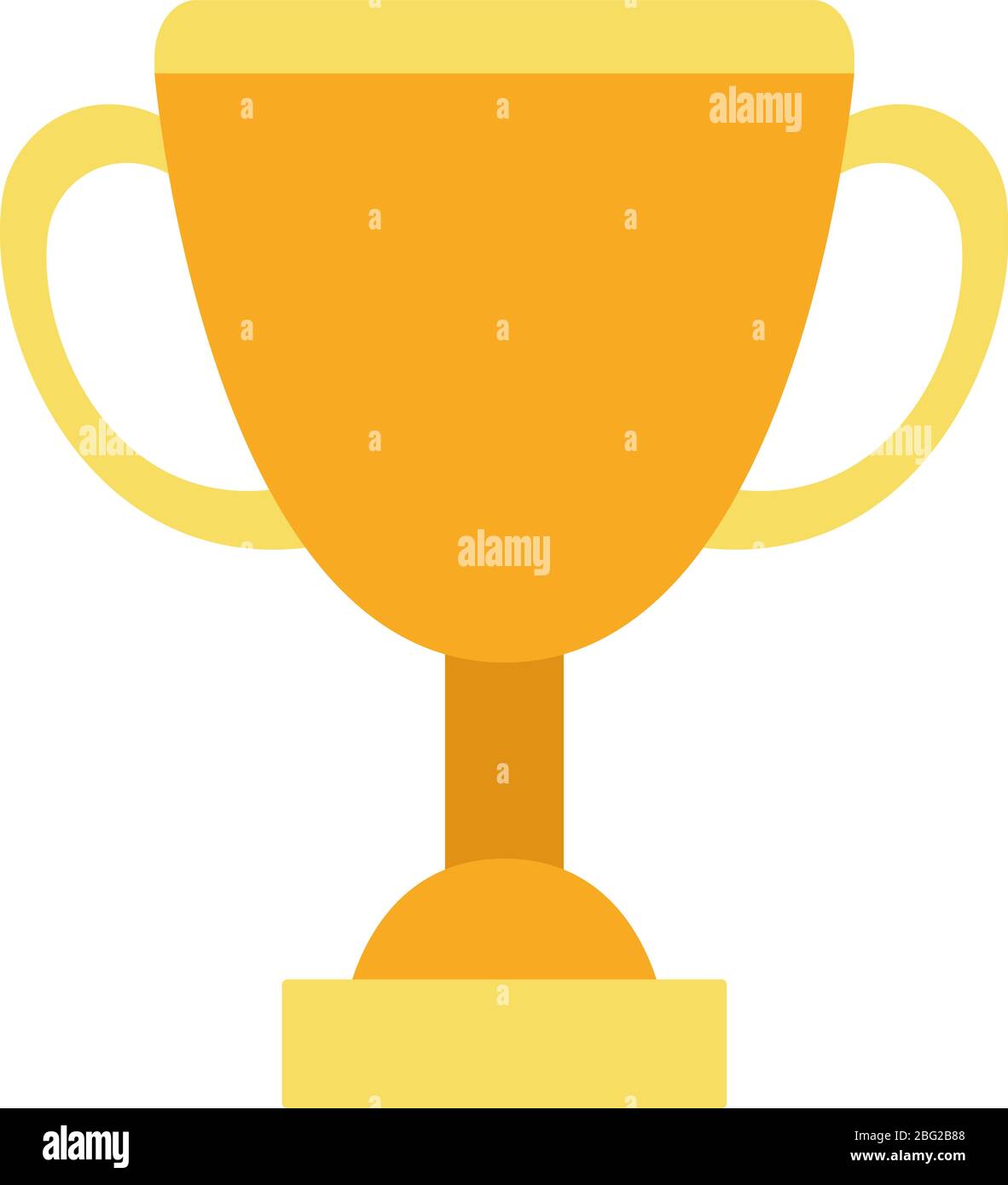 Golden trophy, illustration, vector on white background Stock Vector ...