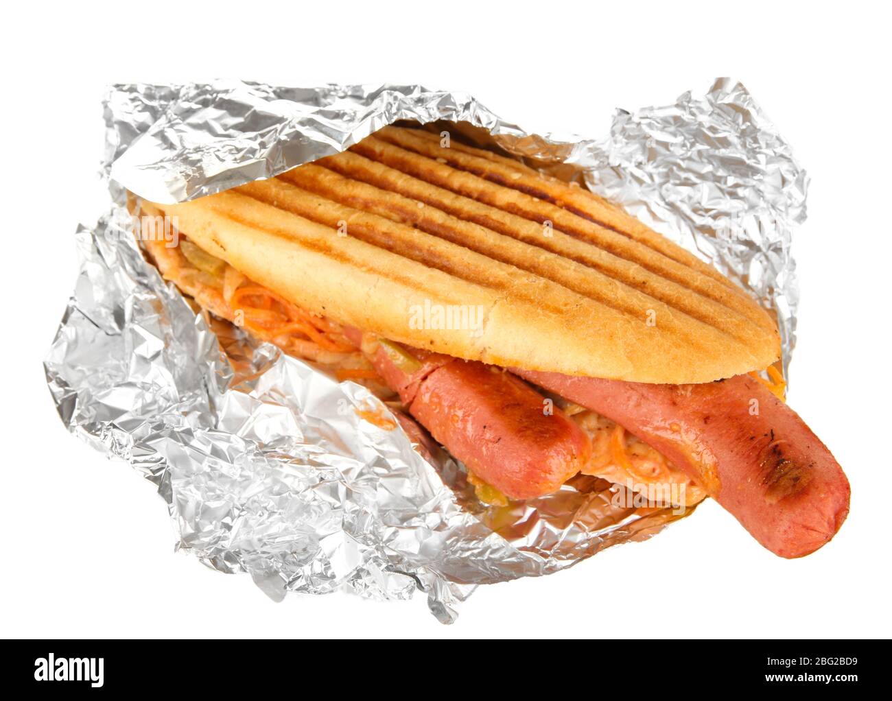 Delicious hot dog isolated on white Stock Photo - Alamy
