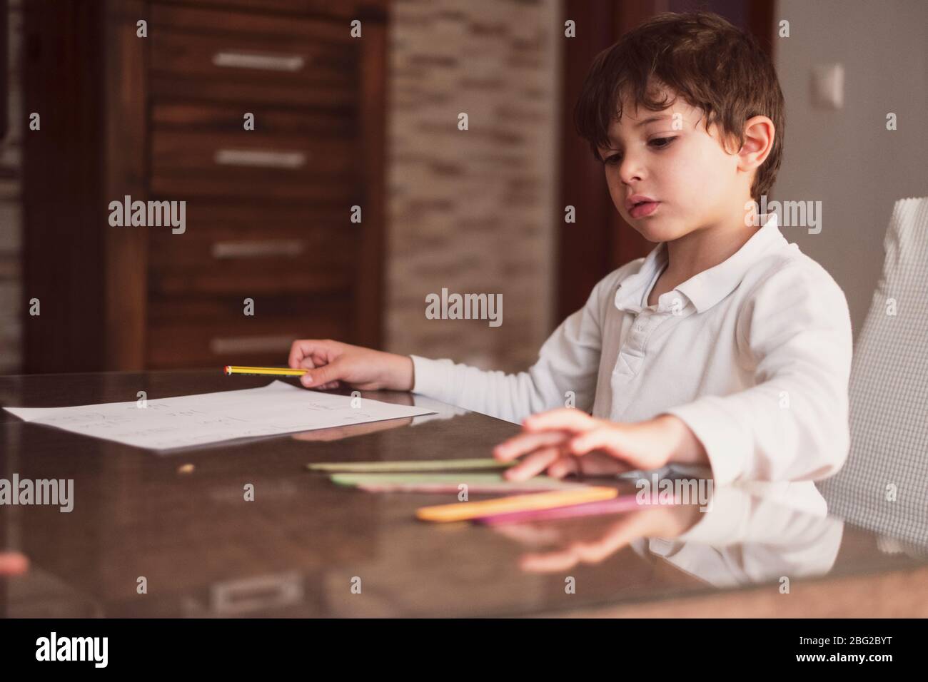 Math subtraction boy hi-res stock photography and images - Alamy