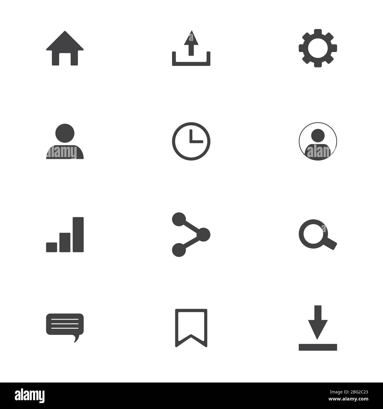 Set of icons for administrative dashboard and analytics. Settings ...