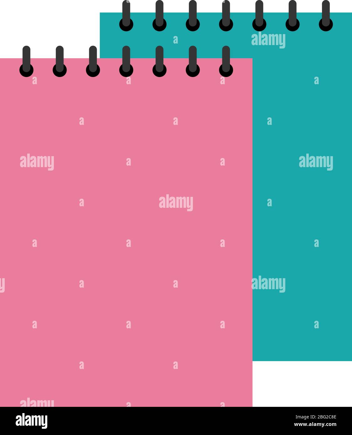 Colorful notepad, illustration, vector on white background Stock Vector ...