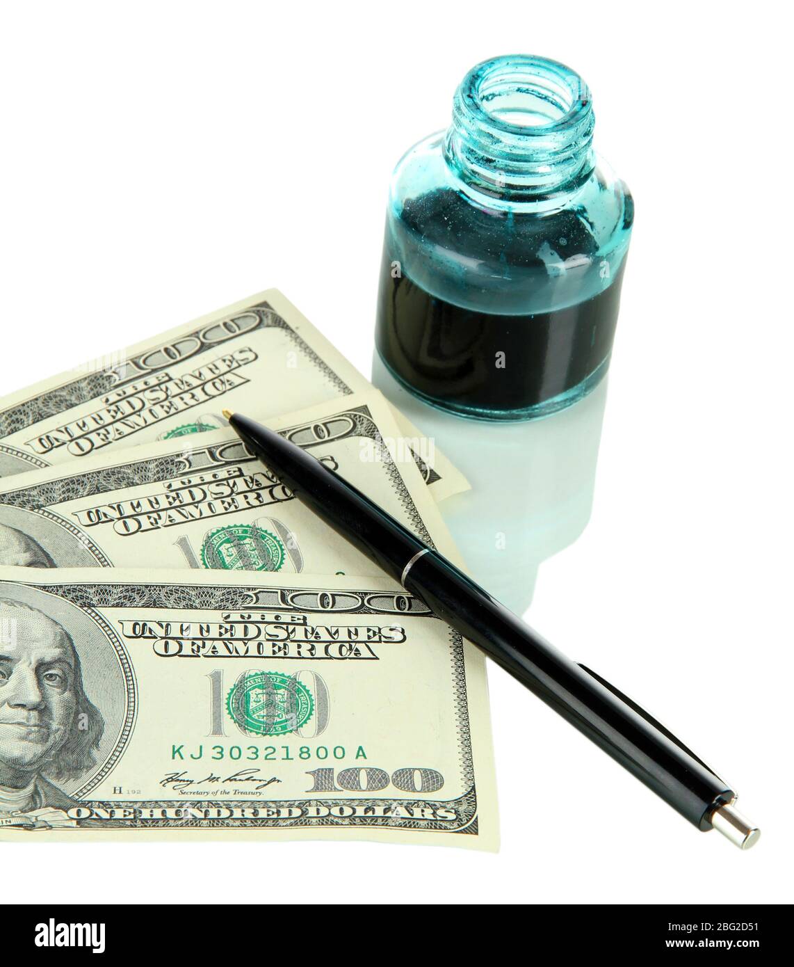 Making fake dollar isolated on white Stock Photo - Alamy