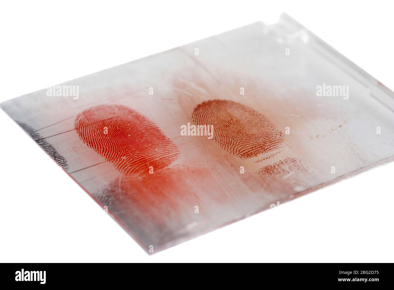 Fingerprints on glass close-up isolated on white Stock Photo - Alamy