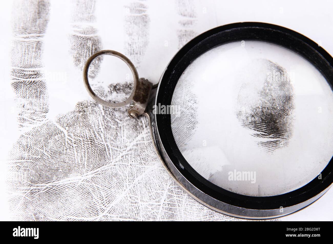 Fingerprints close-up isolated on white Stock Photo - Alamy