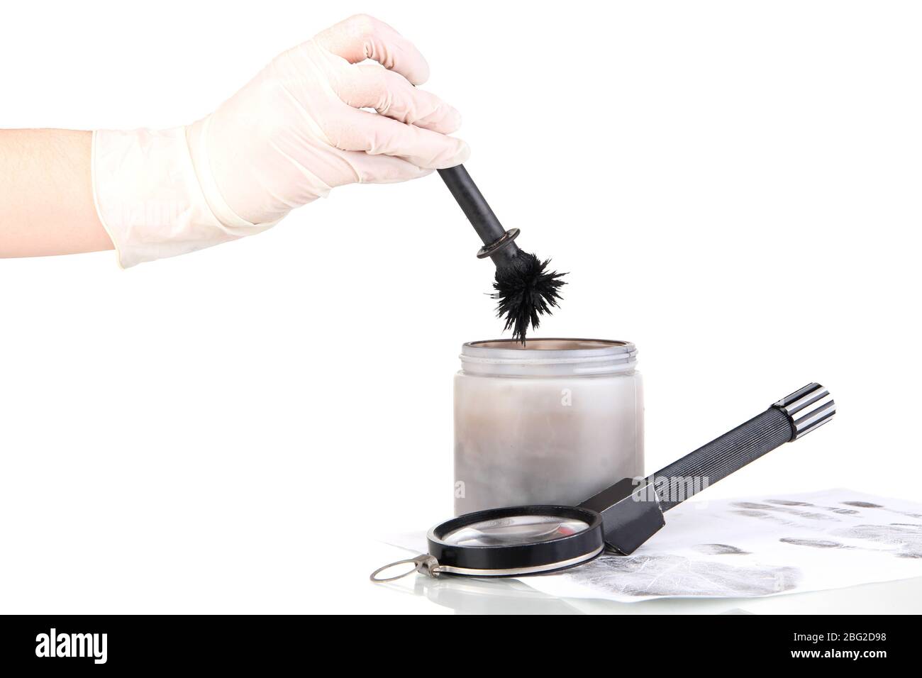 Objects for fingerprint isolated on white Stock Photo - Alamy