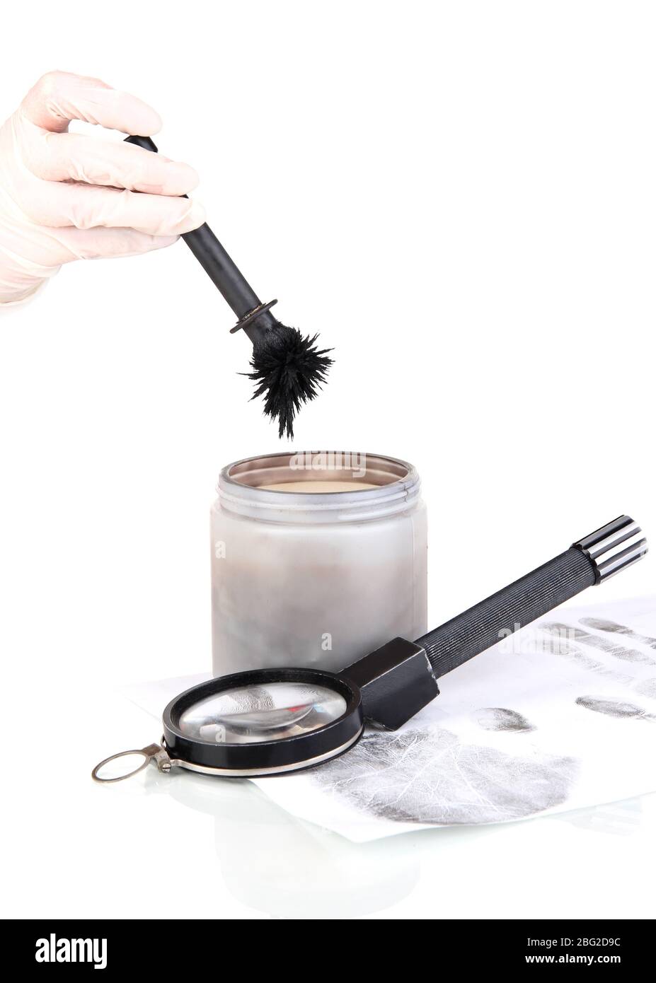 Objects for fingerprint isolated on white Stock Photo - Alamy