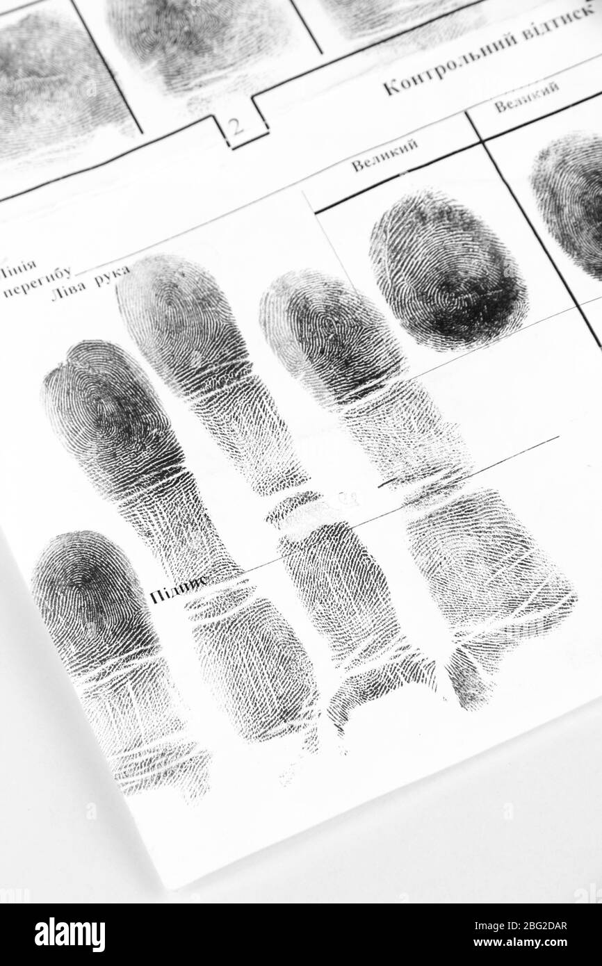 Fingerprint close up Black and White Stock Photos & Images - Alamy