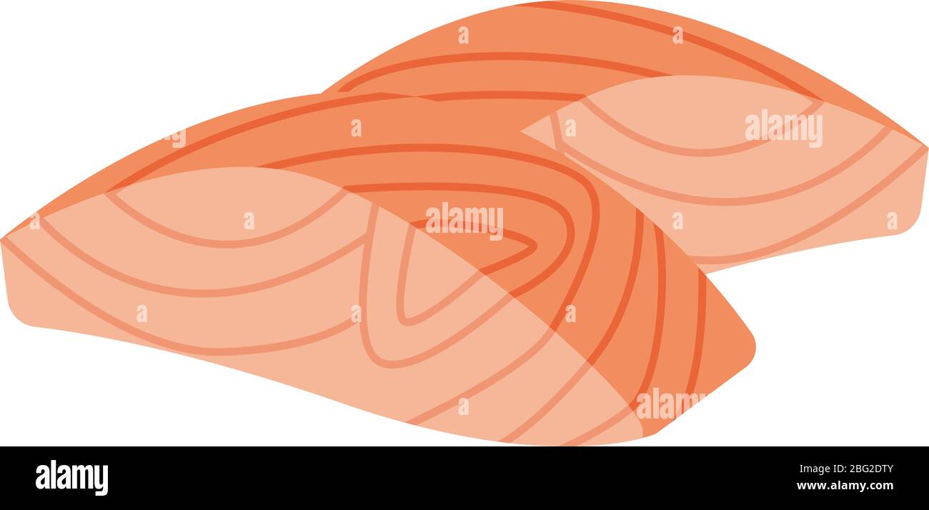 Fish filets, illustration, vector on white background Stock Vector ...