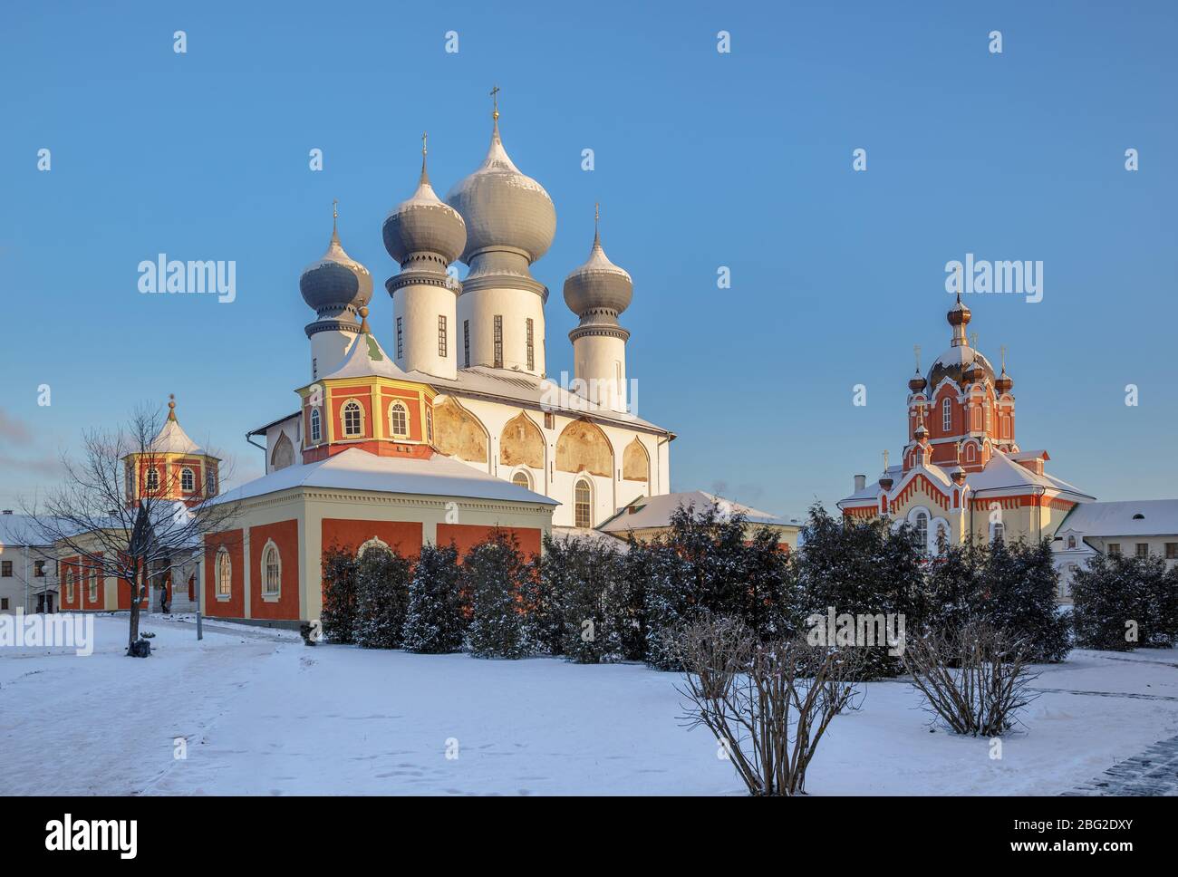 Tikhvin Assumption Monastery, cathedral of the Dormition of the Mother ...