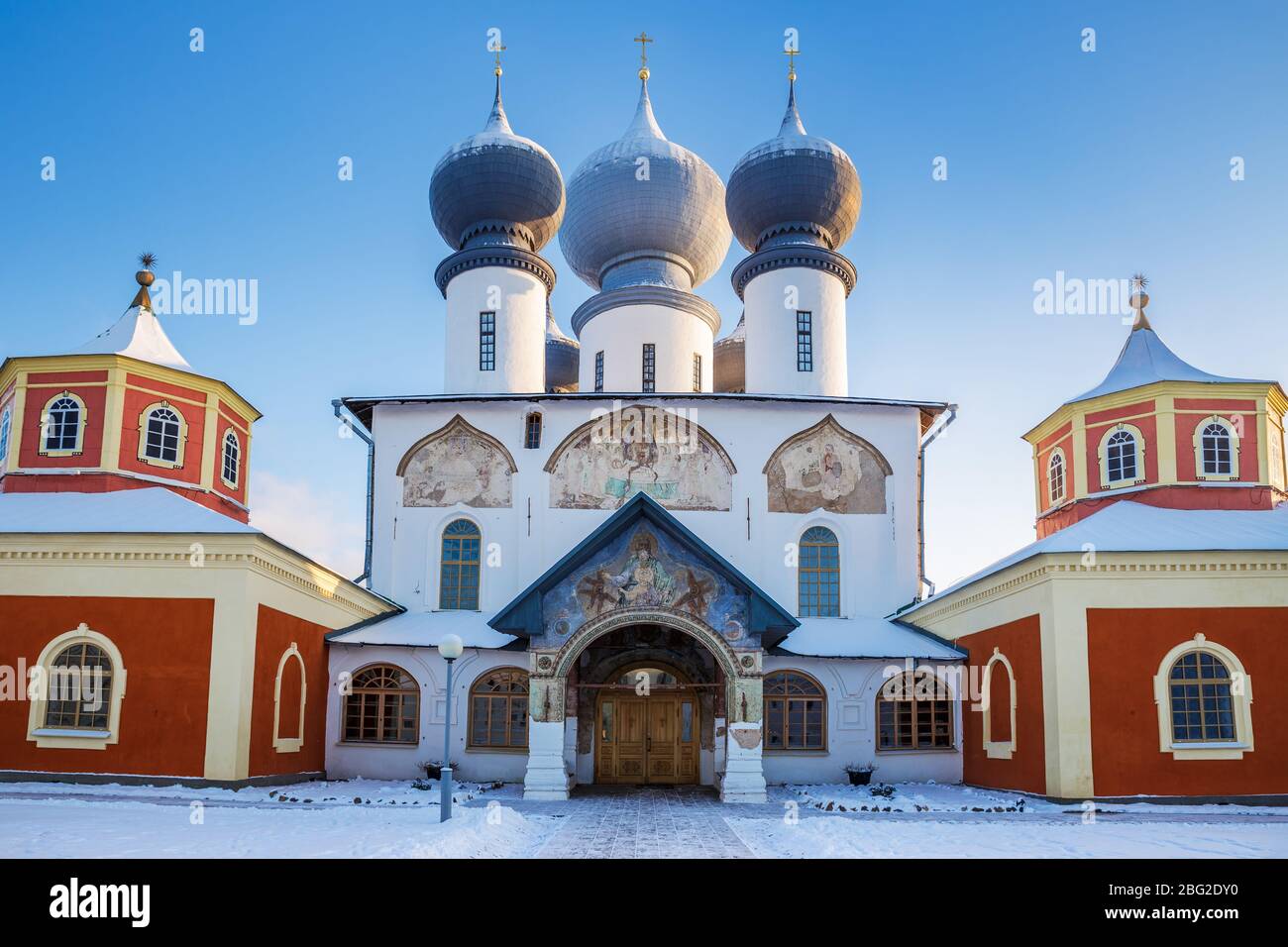 Tikhvin Assumption Monastery, cathedral of the Dormition of the Mother ...