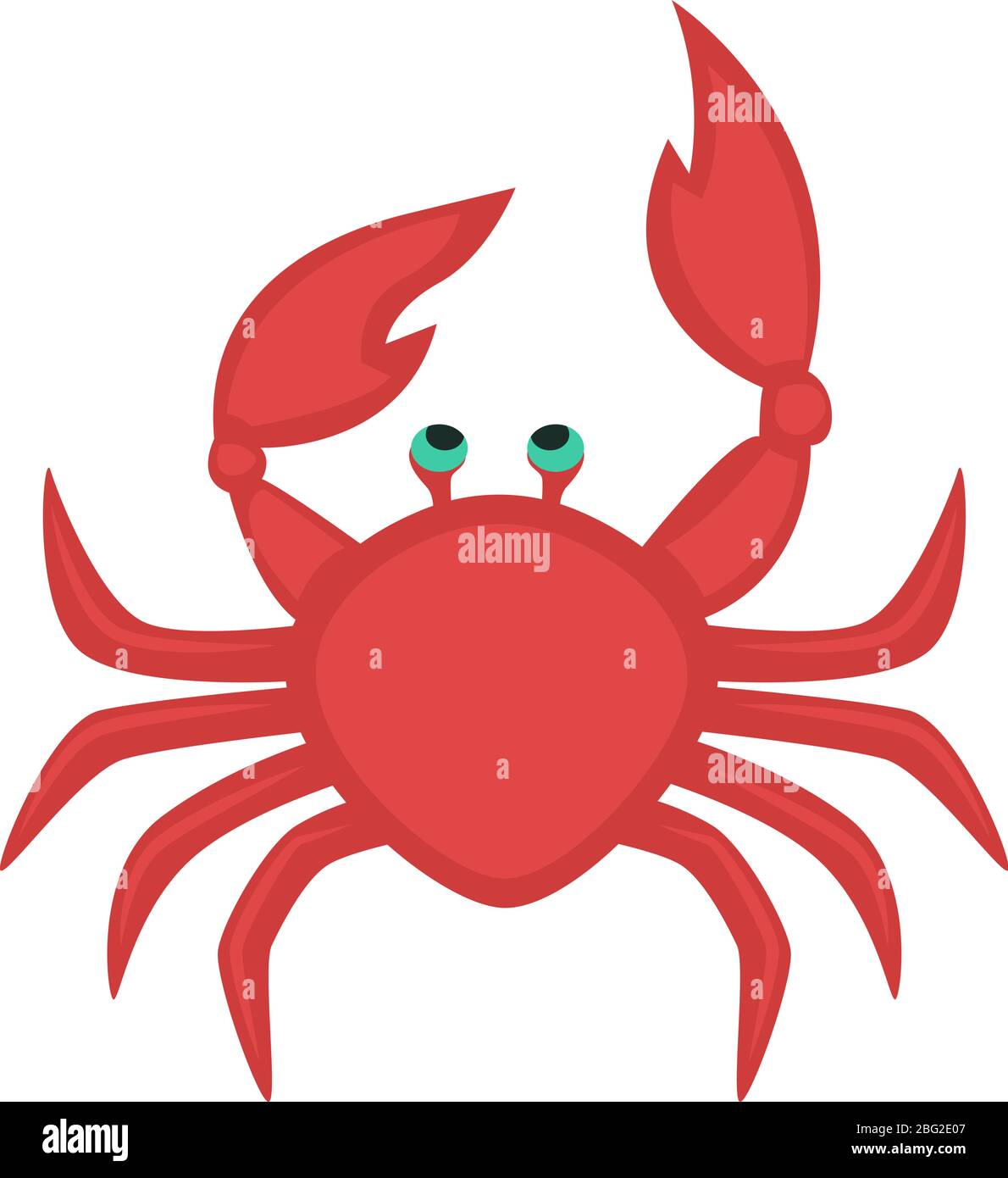 Red crab, illustration, vector on white background Stock Vector Image ...