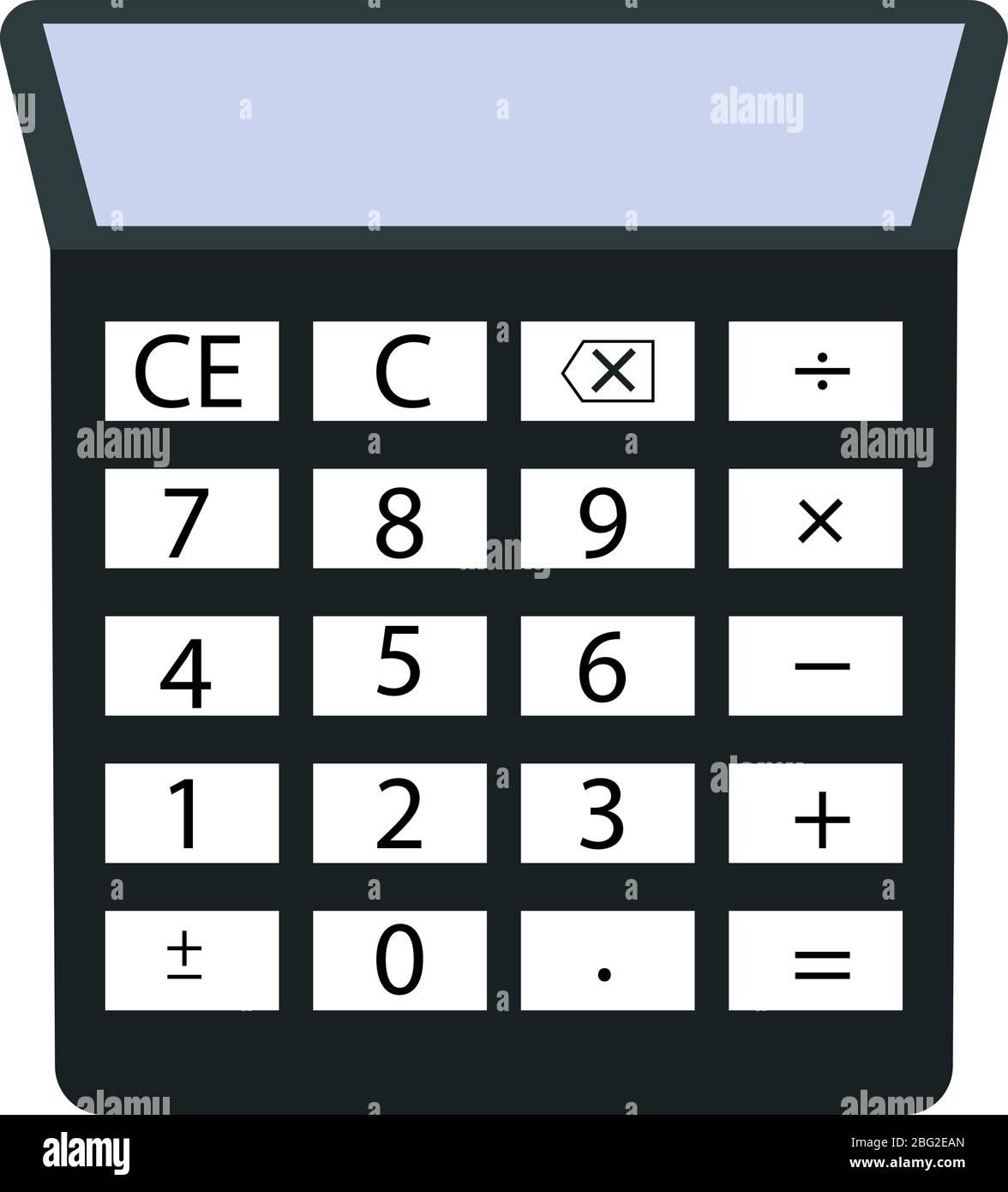 Black calculator, illustration, vector on white background Stock Vector ...